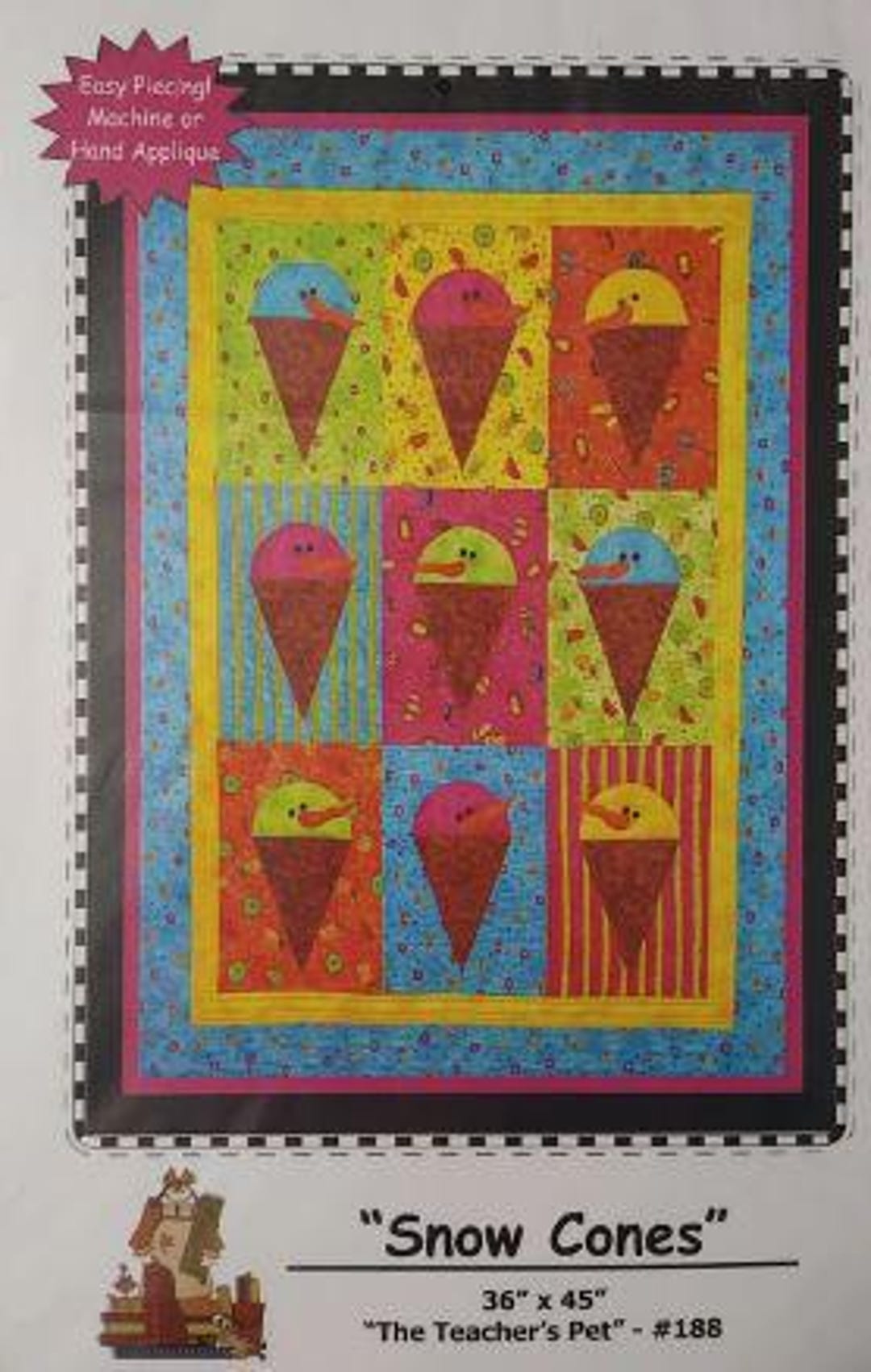 Snow Cones Quilt Pattern Finished Size 36"x45" by "the Teacher's Pet ...