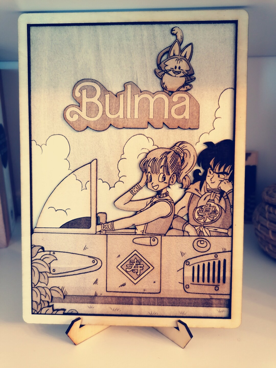 Dragon Ball Wood Engraving Bulma X Barbie / Dragon Ball Wood Engraving ...