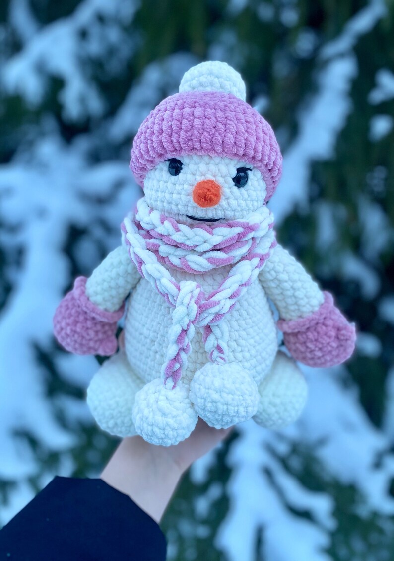 Girl Snowman. Knitted Amigurumi Toy - Etsy