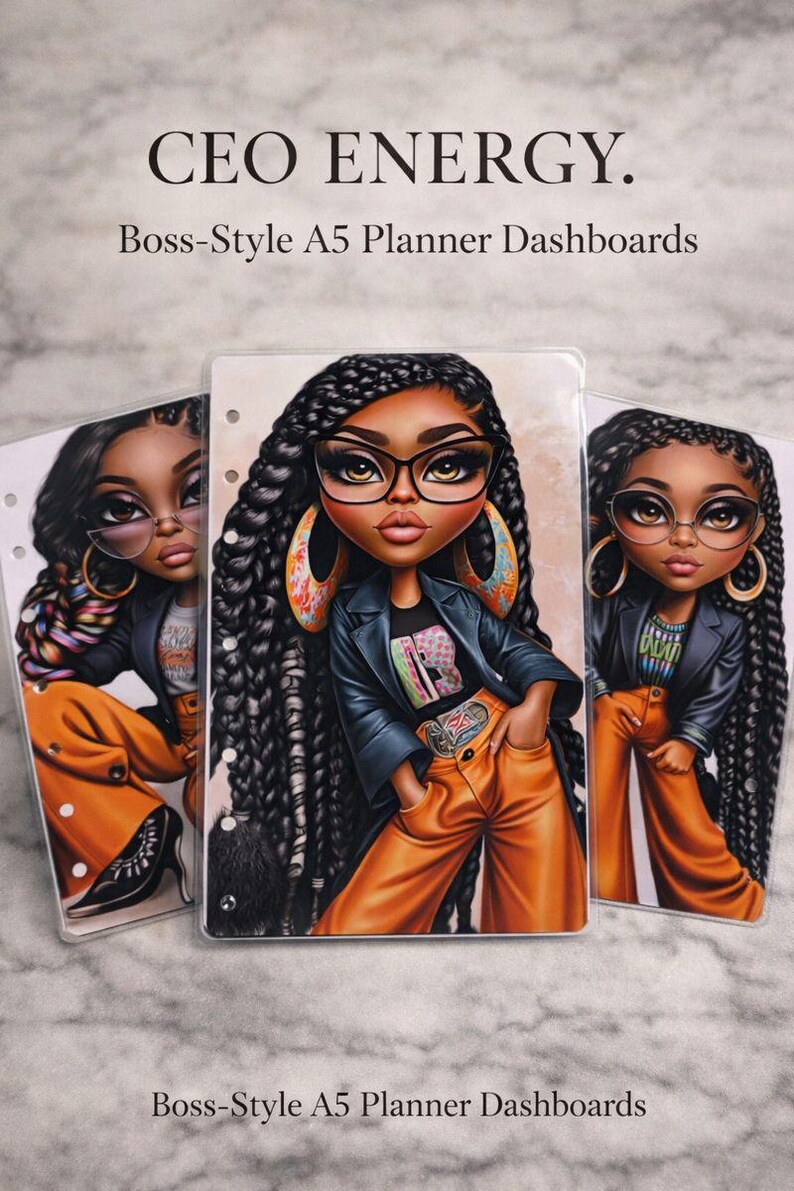 Planner Dashboard Set, A5 Laminated Dividers, Feminine Style Planner ...