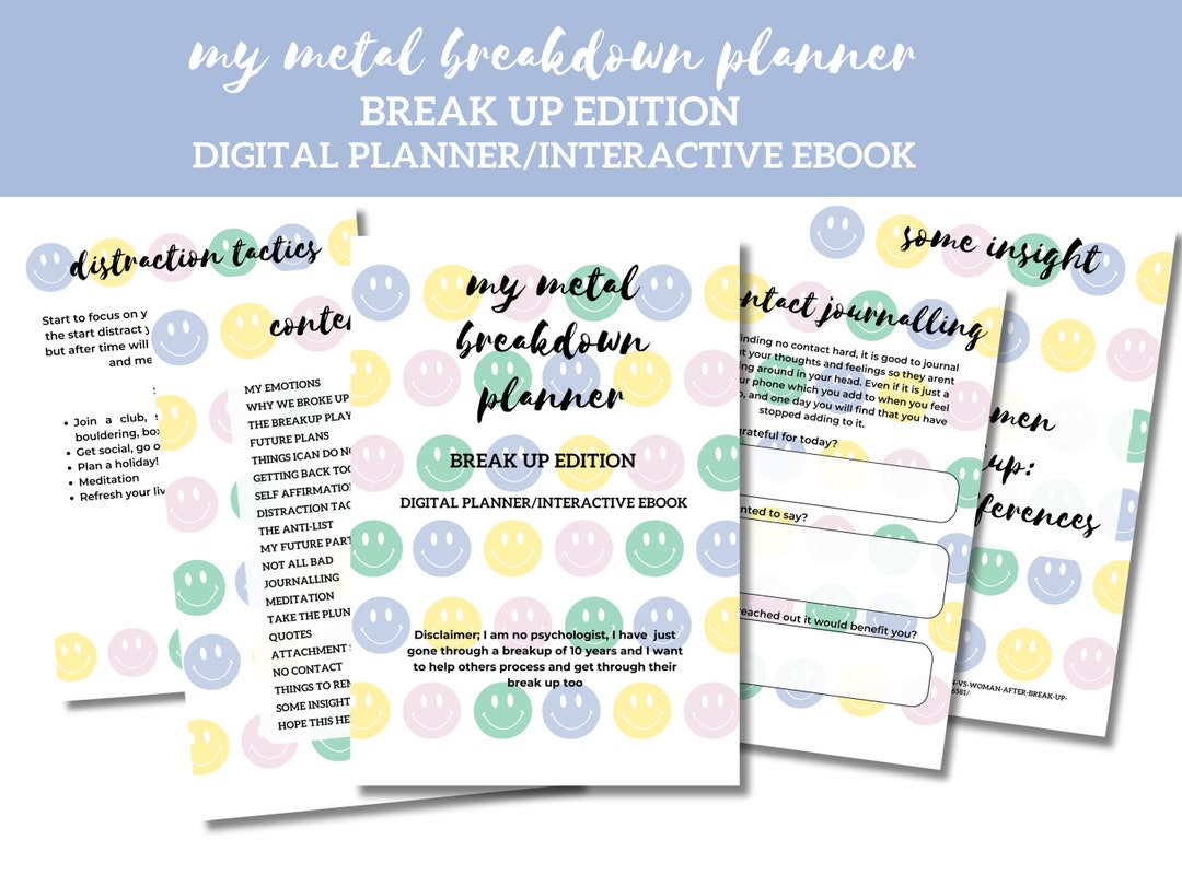 Breakup Journal | Breakup Planner | Break up E-book | Printable PDF ...