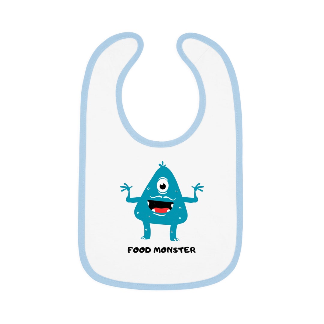 Baby Monster Trim Jersey Bib, Bib for Babies, Cute Monster Bib, Cute ...