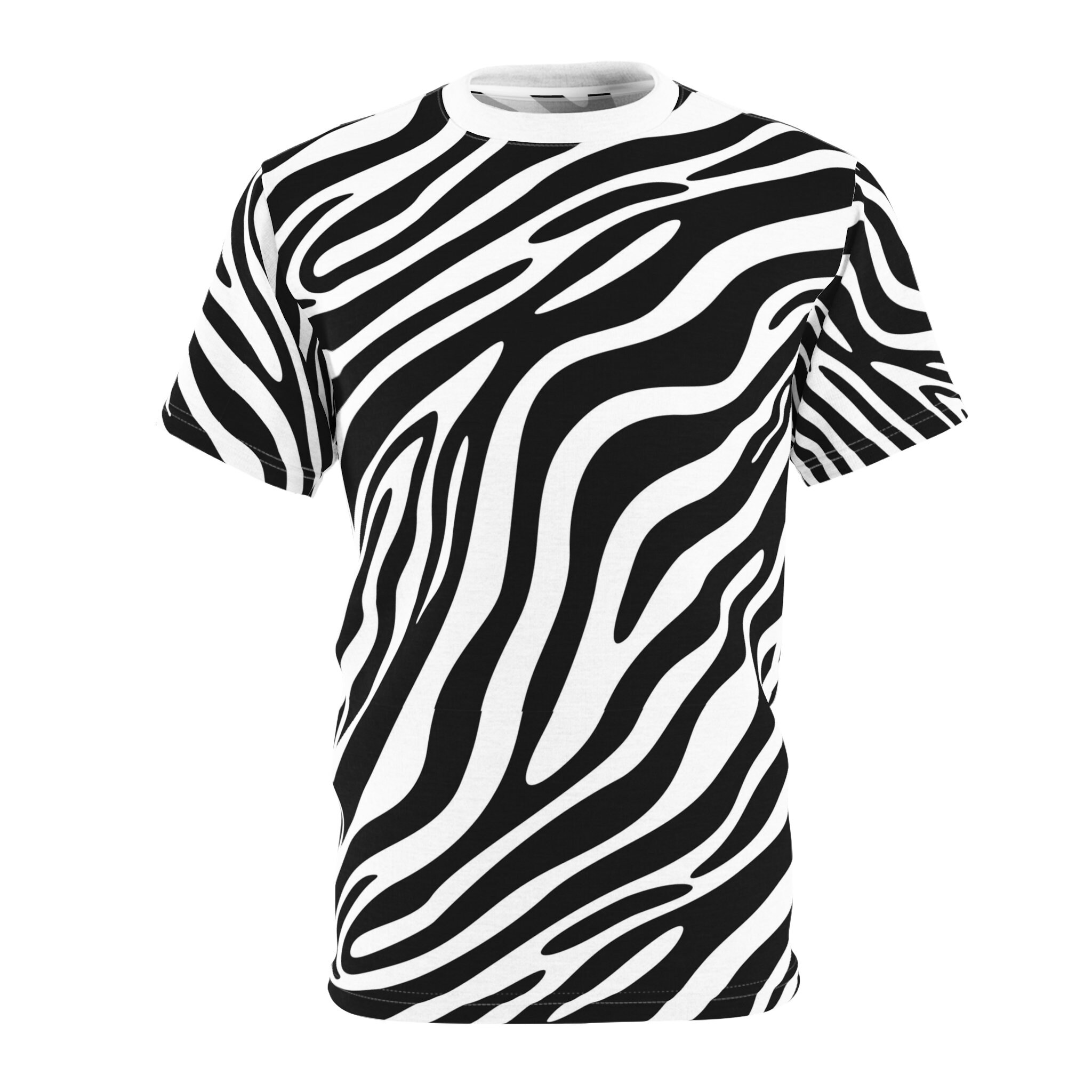 Patterned Unisex Cut & Sew Tee, Zebra Pattern Tshirt, Mens Tshirt ...