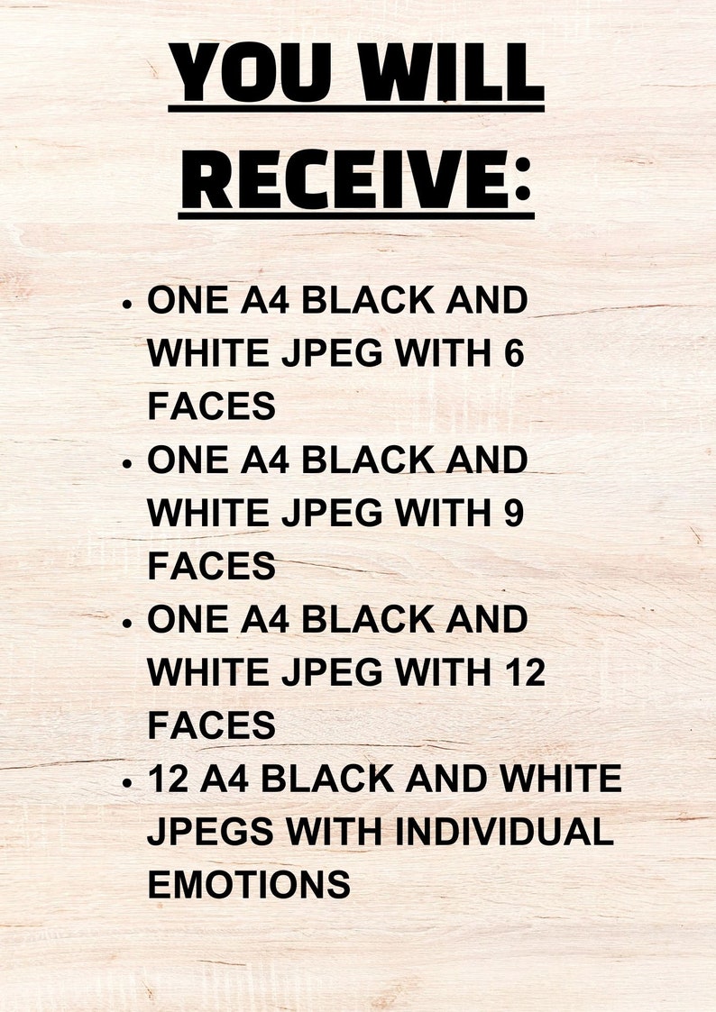 Emotion Flashcards Coloring Pages Printable, A4 JPEG, Feelings Poster ...