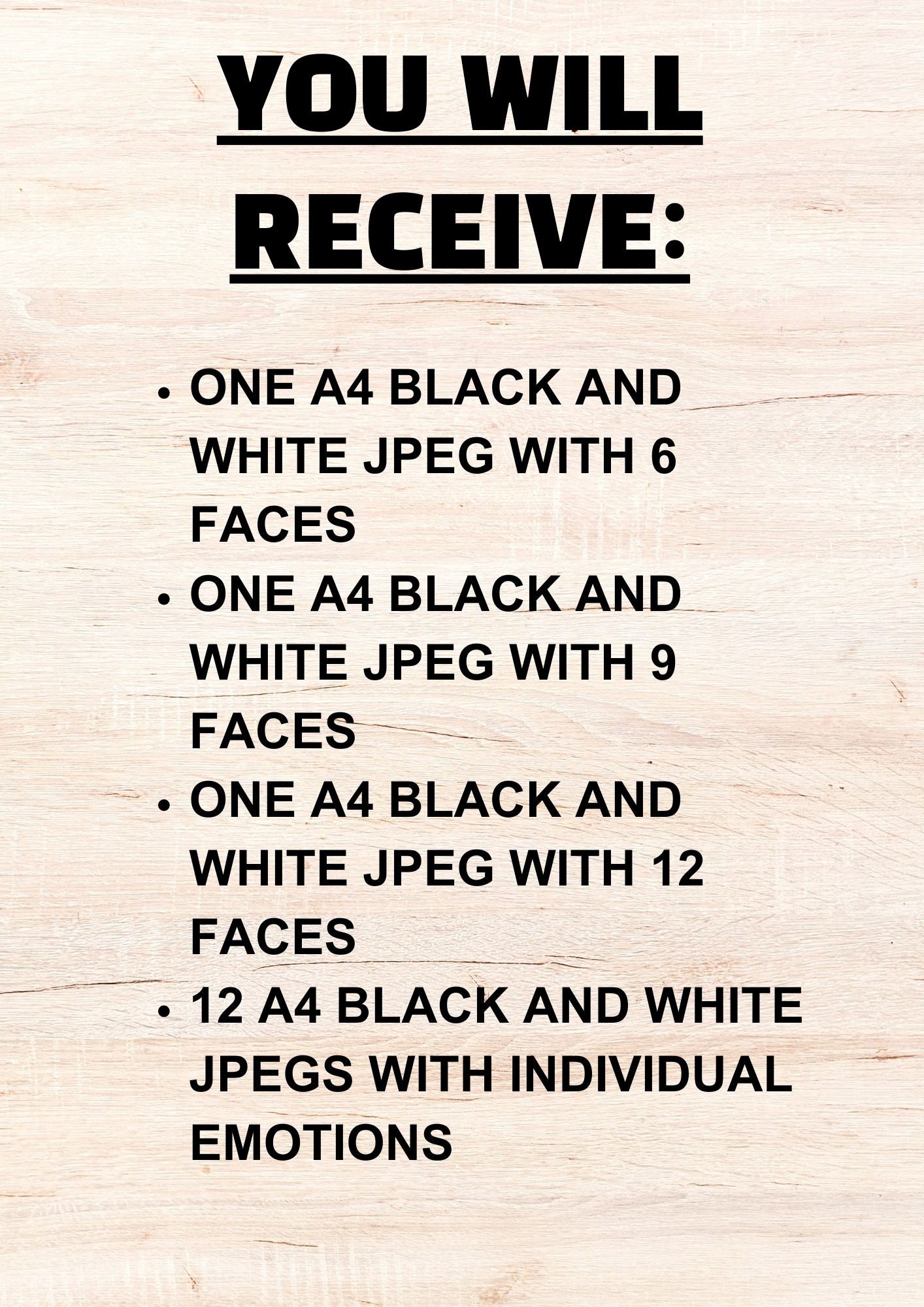 Emotion Flashcards Coloring Pages Printable, A4 JPEG, Feelings Poster ...