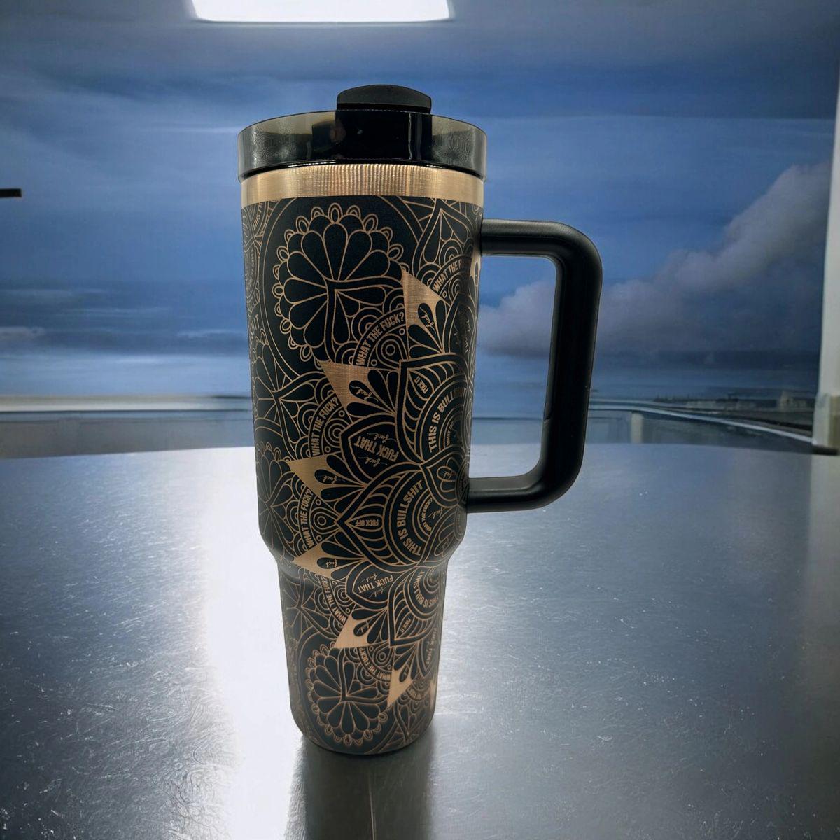 40 Oz. Tumbler Copper Chrome - Custom Laser Engraved Full Wrap - Swear ...
