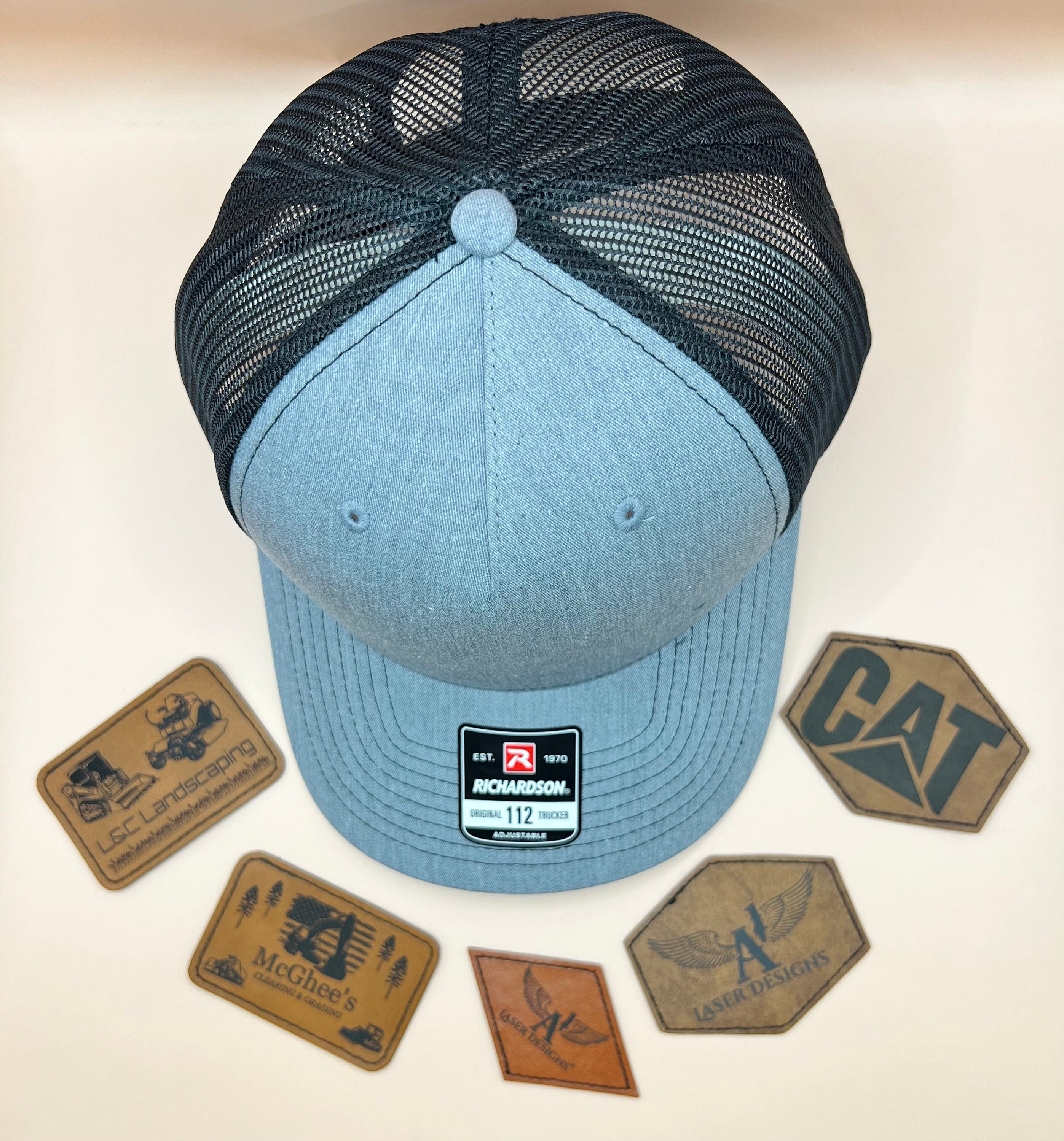 Laser Engraved Hat Patches on These Richardson 112 Hats - Etsy