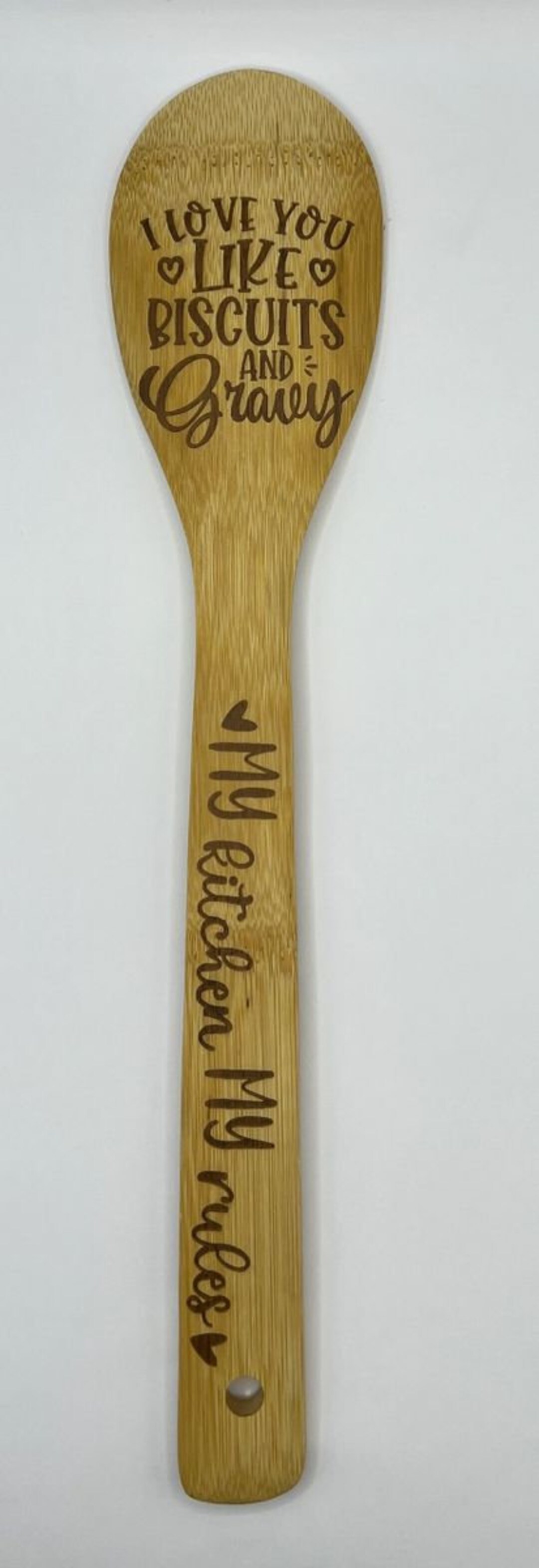 Custom Laser Engraved Wooden Spoon Biscuits and Gravy - Etsy