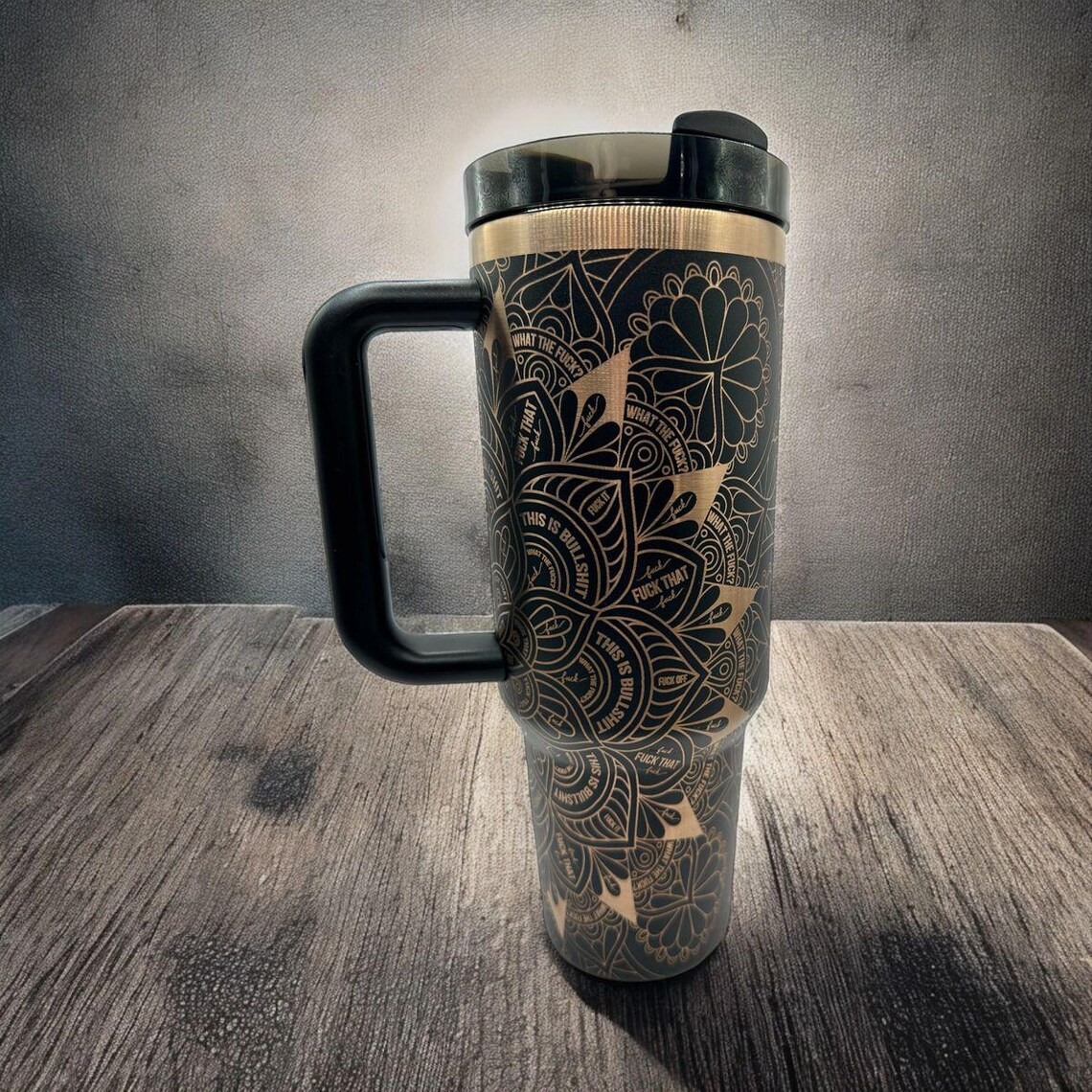 40 Oz. Tumbler Copper Chrome - Custom Laser Engraved Full Wrap - Swear ...