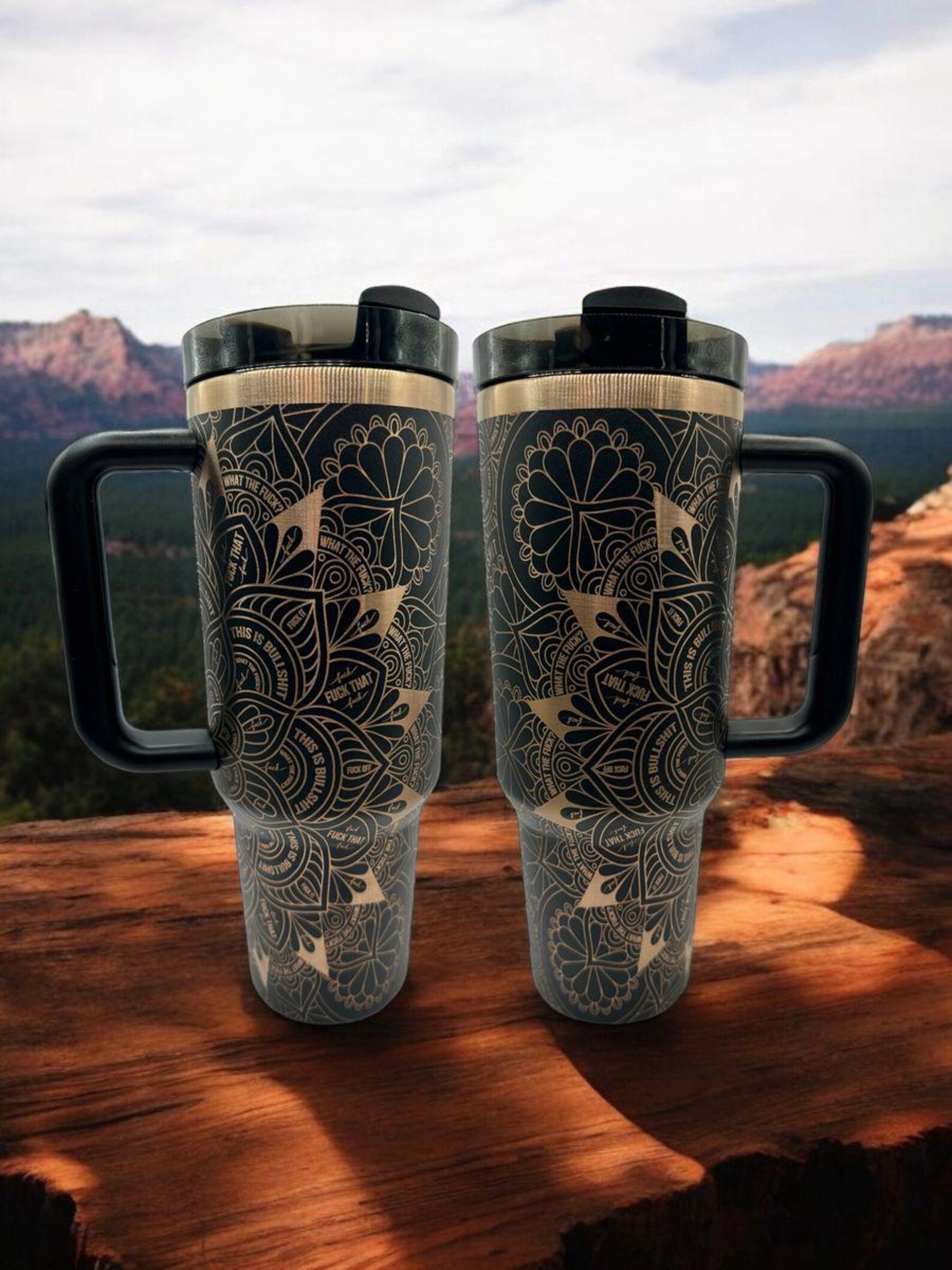 40 Oz. Tumbler Copper Chrome - Custom Laser Engraved Full Wrap - Swear ...
