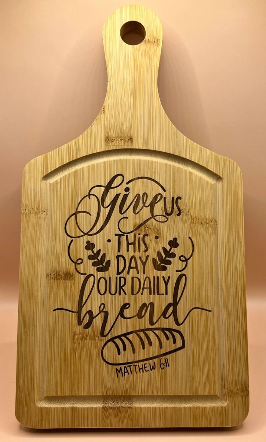 Laser Engraved Cutting Board - Daily Bread - Etsy