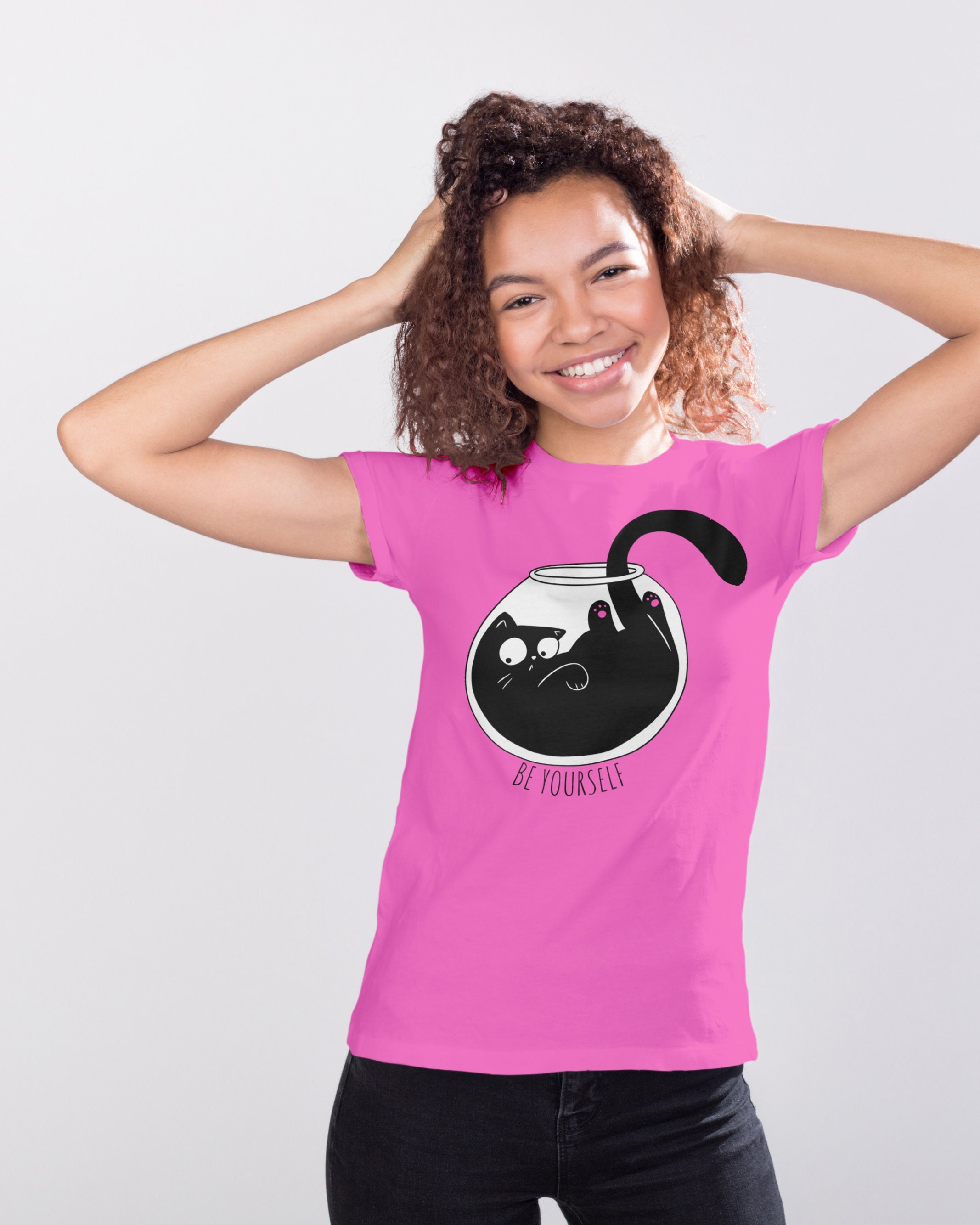 Be Yourself Cat Jpeg Png Pdf T-shirt Print Svg, Be Yourself Cat Digital ...