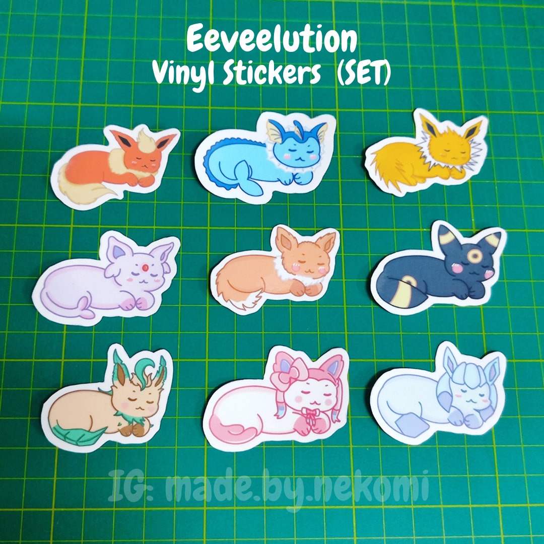 Eevee Pokemon Sticker Waterproof for Laptop Decor Pokemon Design ...
