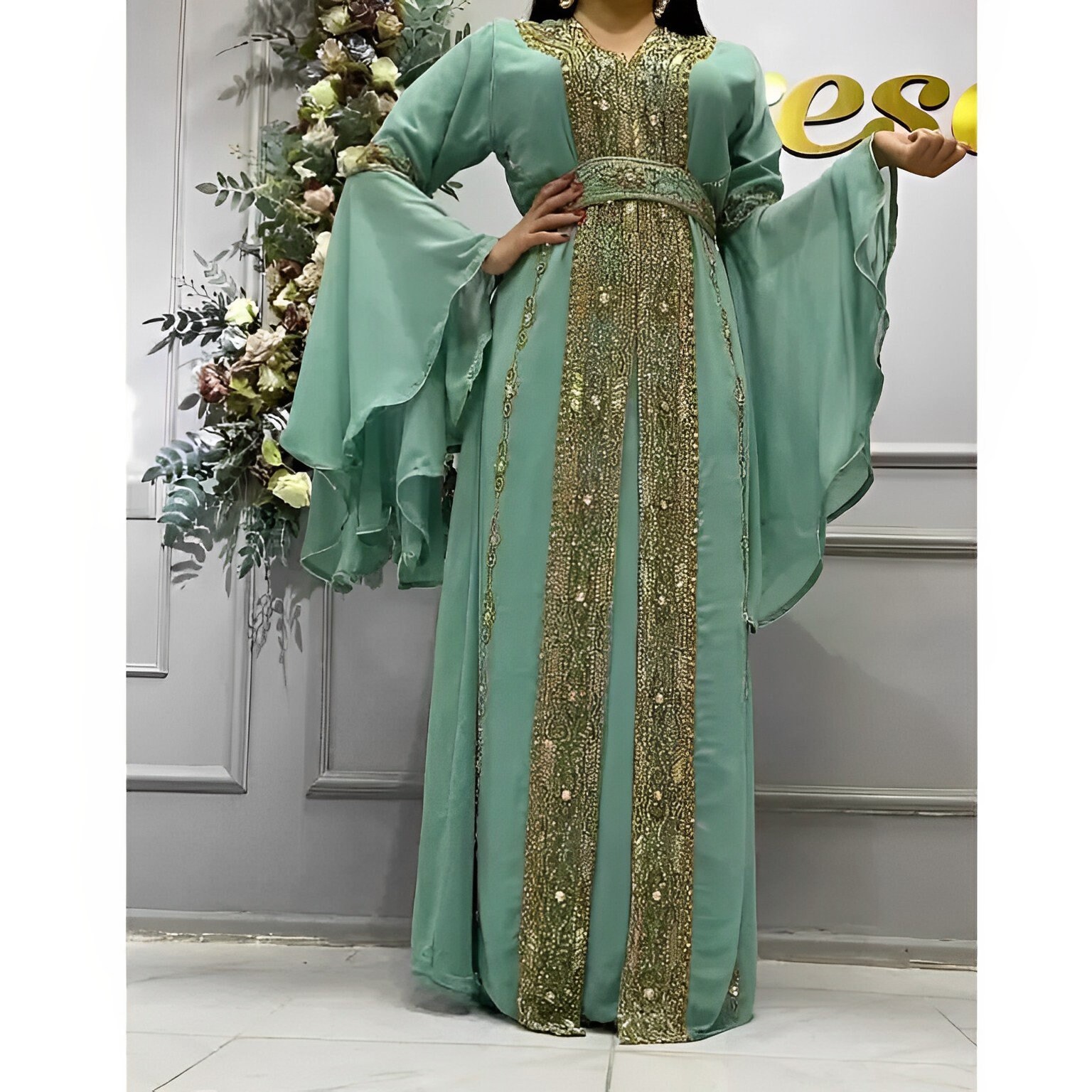 Luxurious Royal Arabic Formal Kaftan Dress - Make a Statement at Your ...