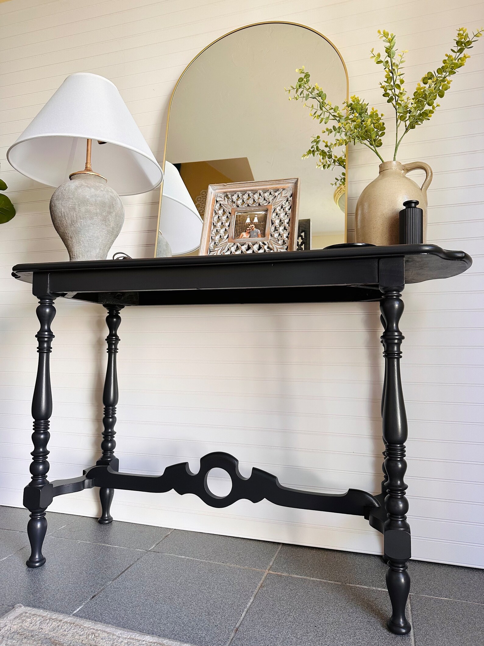 Soldantique Solid Wood Black Entry Table Console Table - Etsy
