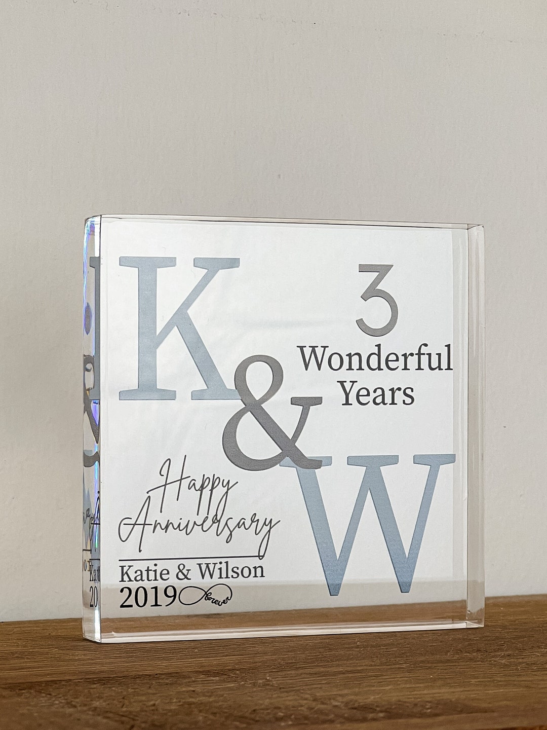 Personalized Anniversary Gift, Printing Silver Anniversary Keepsake ...