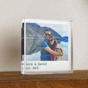 Personalized Acrylic Photo Block, Freestanding Crystal Photo Gift ...