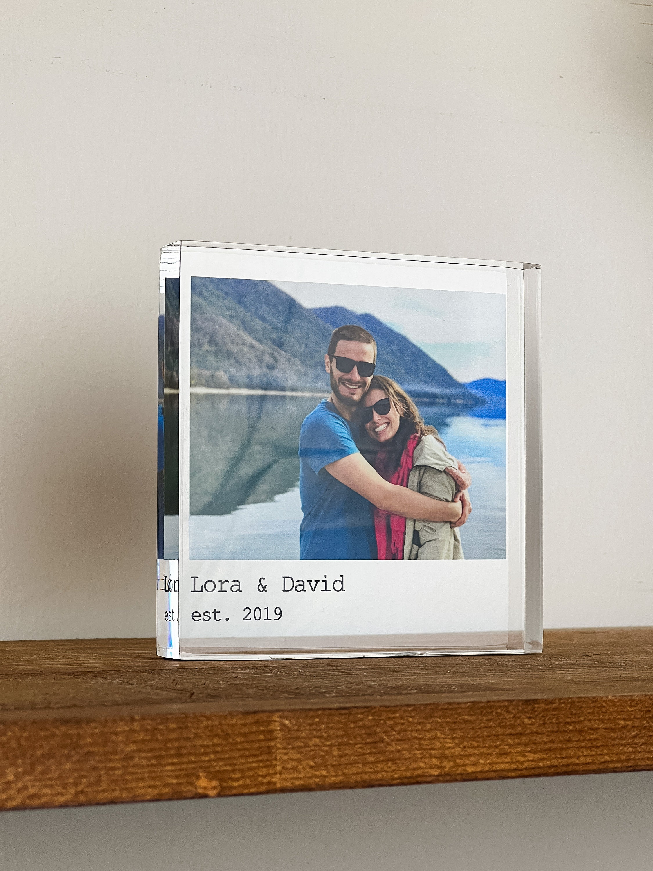 Personalized Acrylic Photo Block, Freestanding Crystal Photo Gift ...