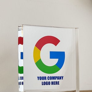 Custom Company Logo Office Desk Decor, Acrylic Business Logo Sign ...