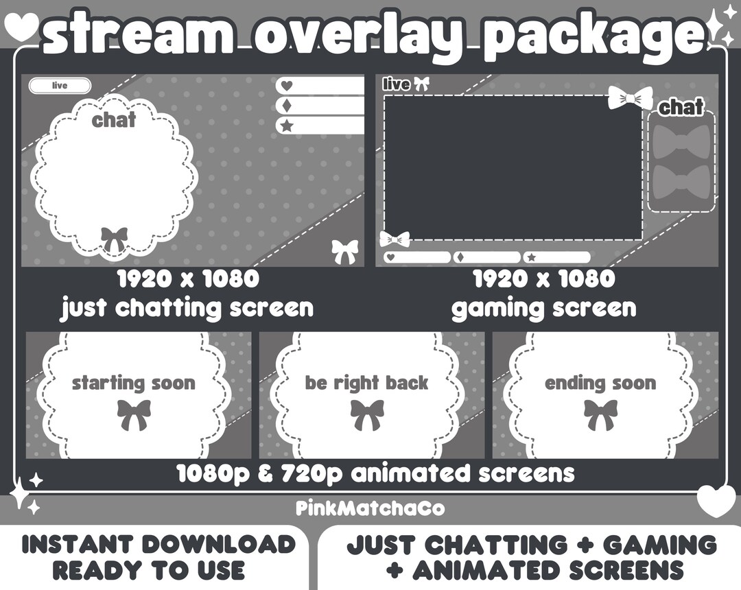 Cute Animated Gray Minimal Scalloped Ribbon Stream Package | Grey ...