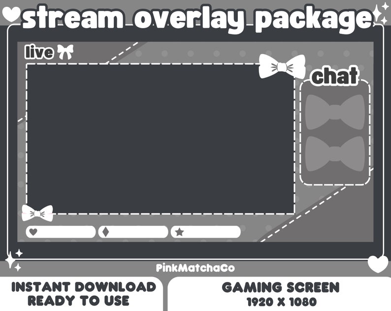 Cute Animated Gray Minimal Scalloped Ribbon Stream Package | Grey ...