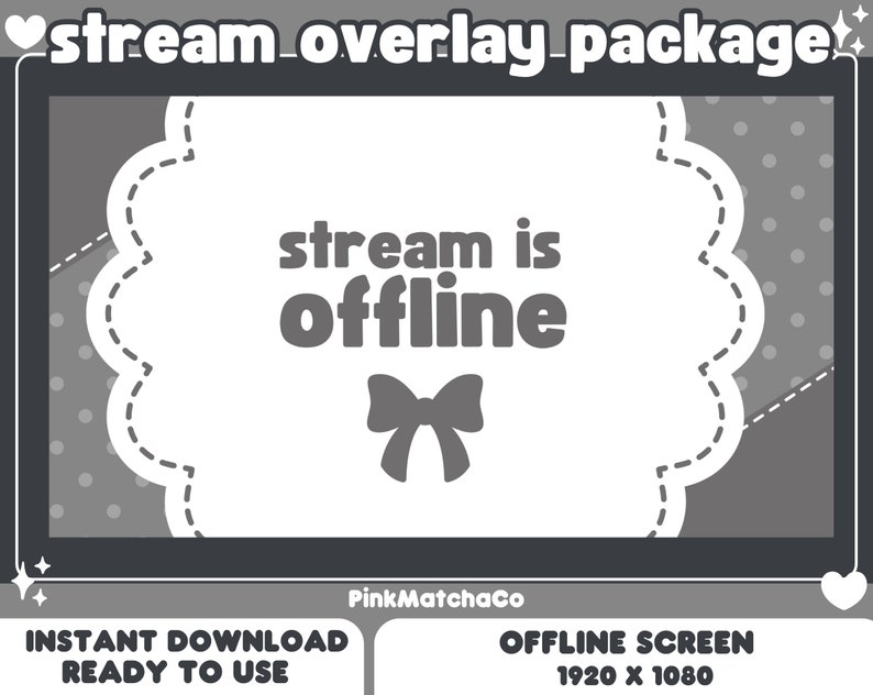Cute Animated Gray Minimal Scalloped Ribbon Stream Package | Grey ...