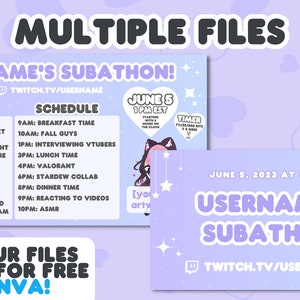 Blue Cute Starry Subathon Template | Kawaii Pastel Blue Twitch Streamer ...