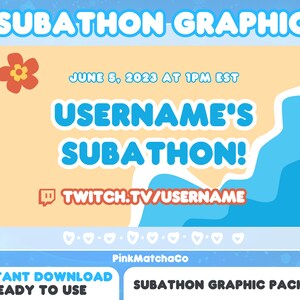 Cute Summer Subathon Template | Twitch Subathon | Beach Ocean Streamer ...