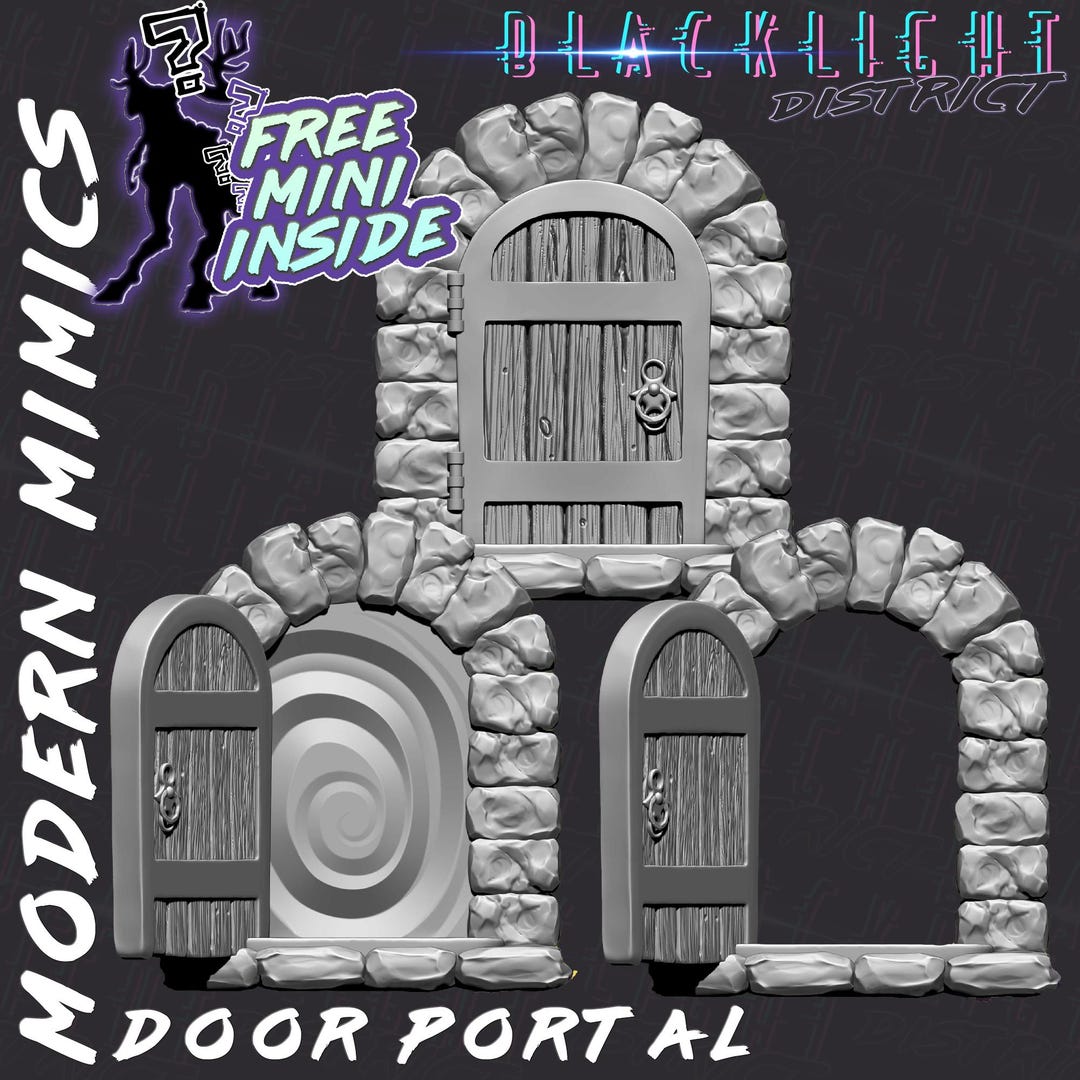 Door Portal Modern Mimics 32mm D&D Miniatures by Blacklight District - Etsy