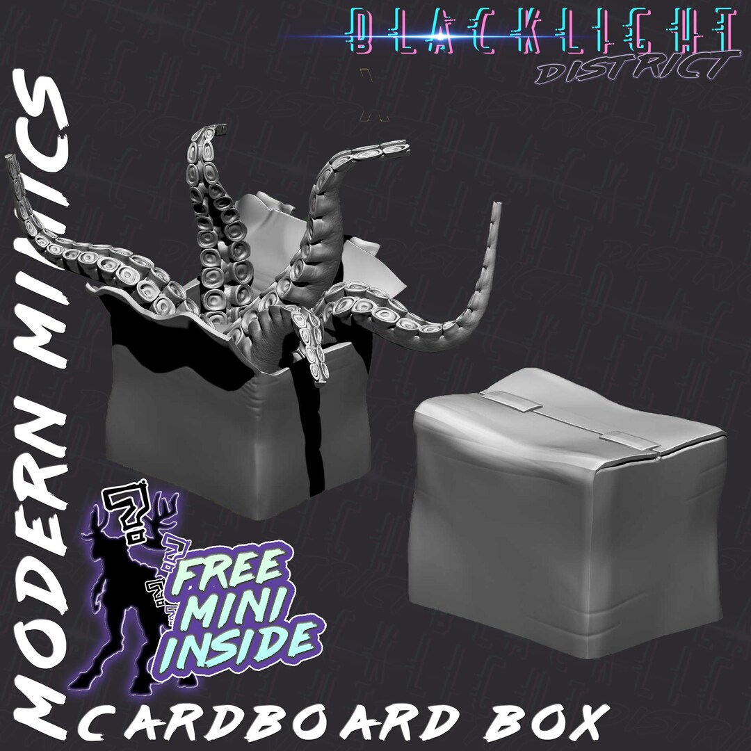 Cardboard Box Modern Mimics Pack of 2 32mm D&D Miniatures by Blacklight ...