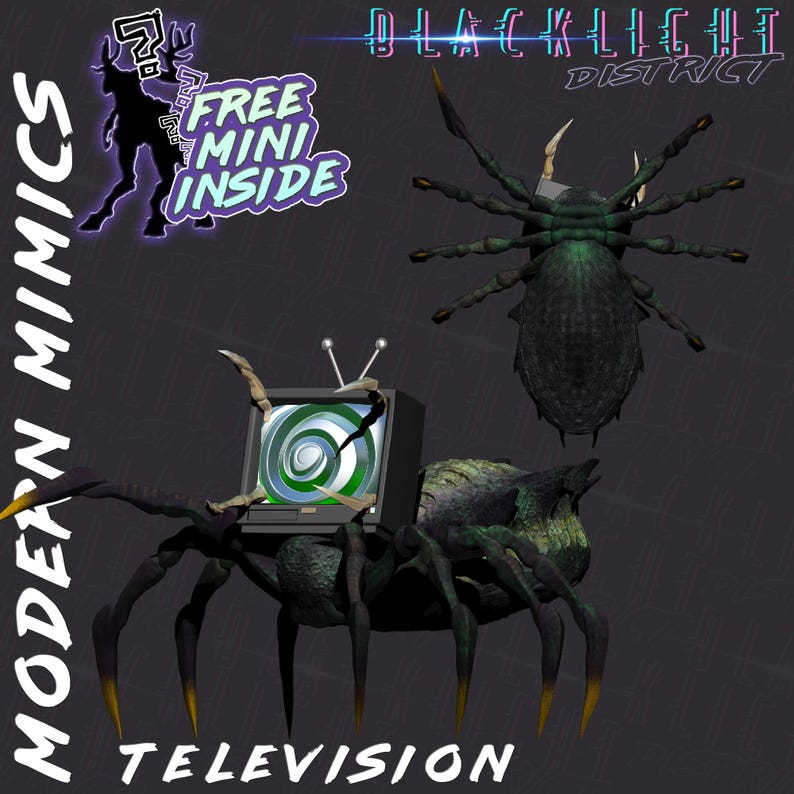 Television Arachnid Modern Mimics Pack of 2 32mm D&D Miniatures by ...