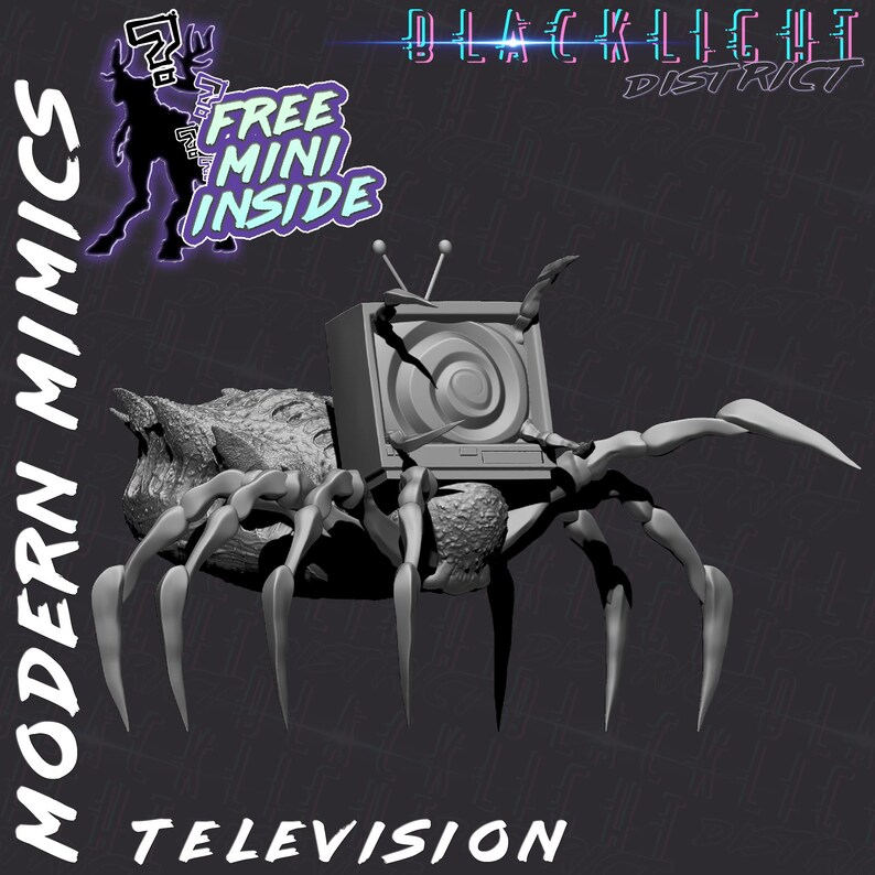 Television Arachnid Modern Mimics Pack of 2 32mm D&D Miniatures by ...