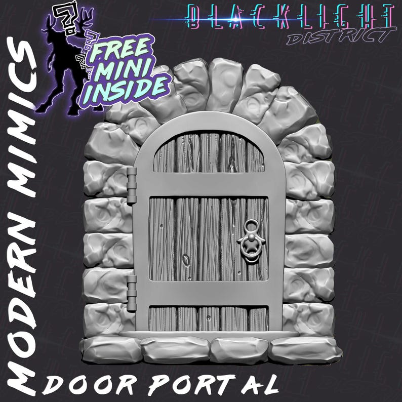 Door Portal Modern Mimics 32mm D&D Miniatures by Blacklight District - Etsy