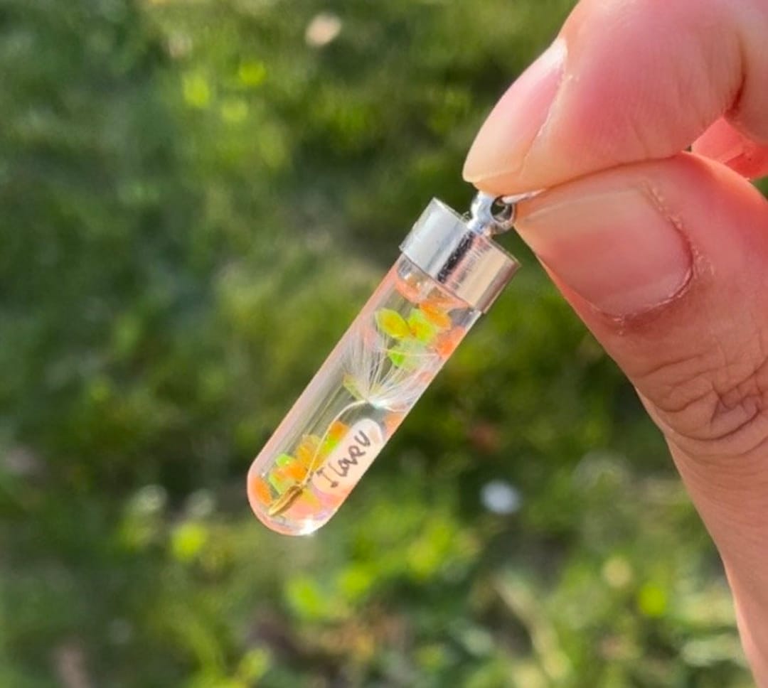Shiny Rice Necklace, Handwrite on Rice, Name on Rice Grain, Dandelion ...