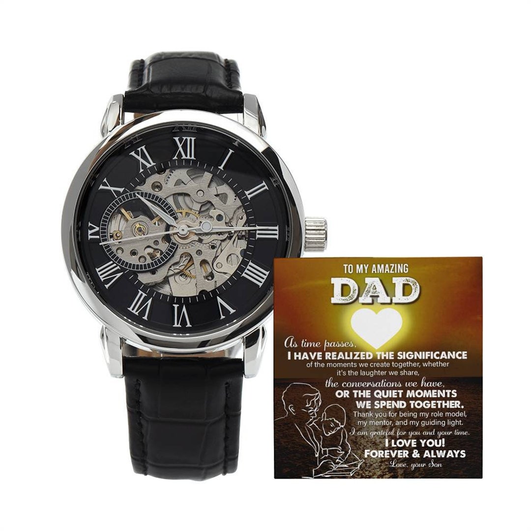 Dad-my Guiding Light-stylist Openwork Watch Perfect Father's Day Gift ...
