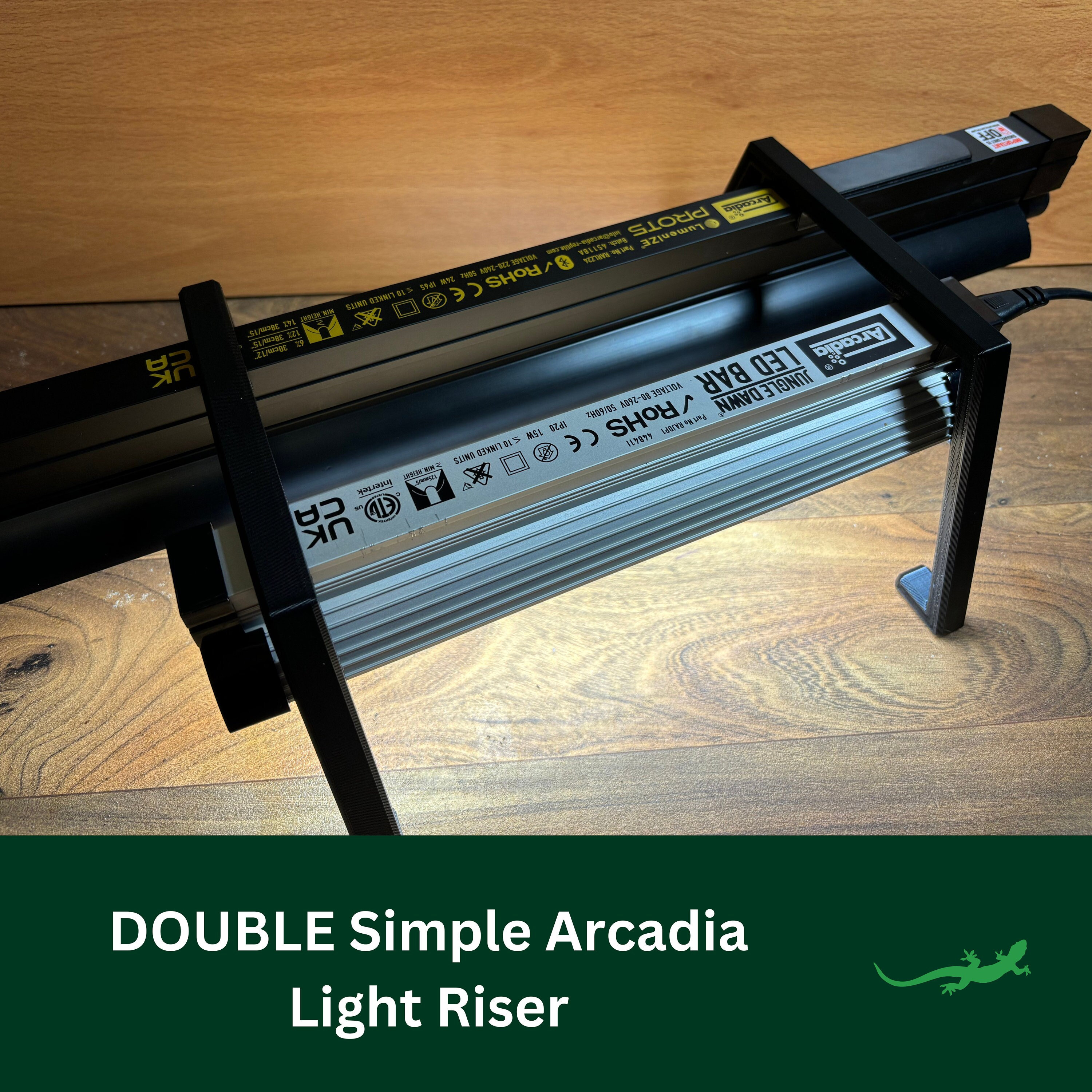 DOUBLE Arcadia UV Light Stand for Lumenize, Pro T5 & Jungle Dawn ...