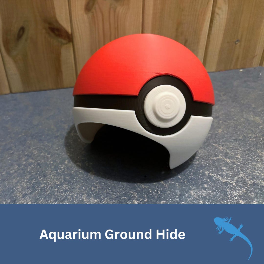 AXOLOTL Hide, GROUND Pocket Monster Ball, Aquarium Decoration, Betta ...