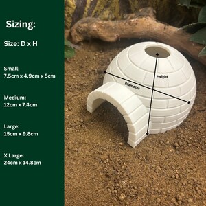 Igloo Reptile Hide, Large Christmas Accessory for Arachnid, Lizard ...