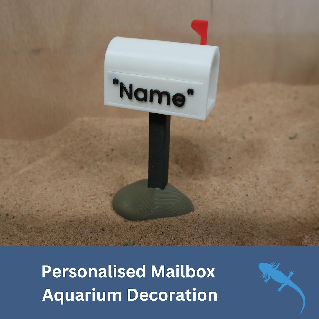 Mailbox Personalised Name Sign, AQUARIUM Decoration, Fishtank Accessory ...