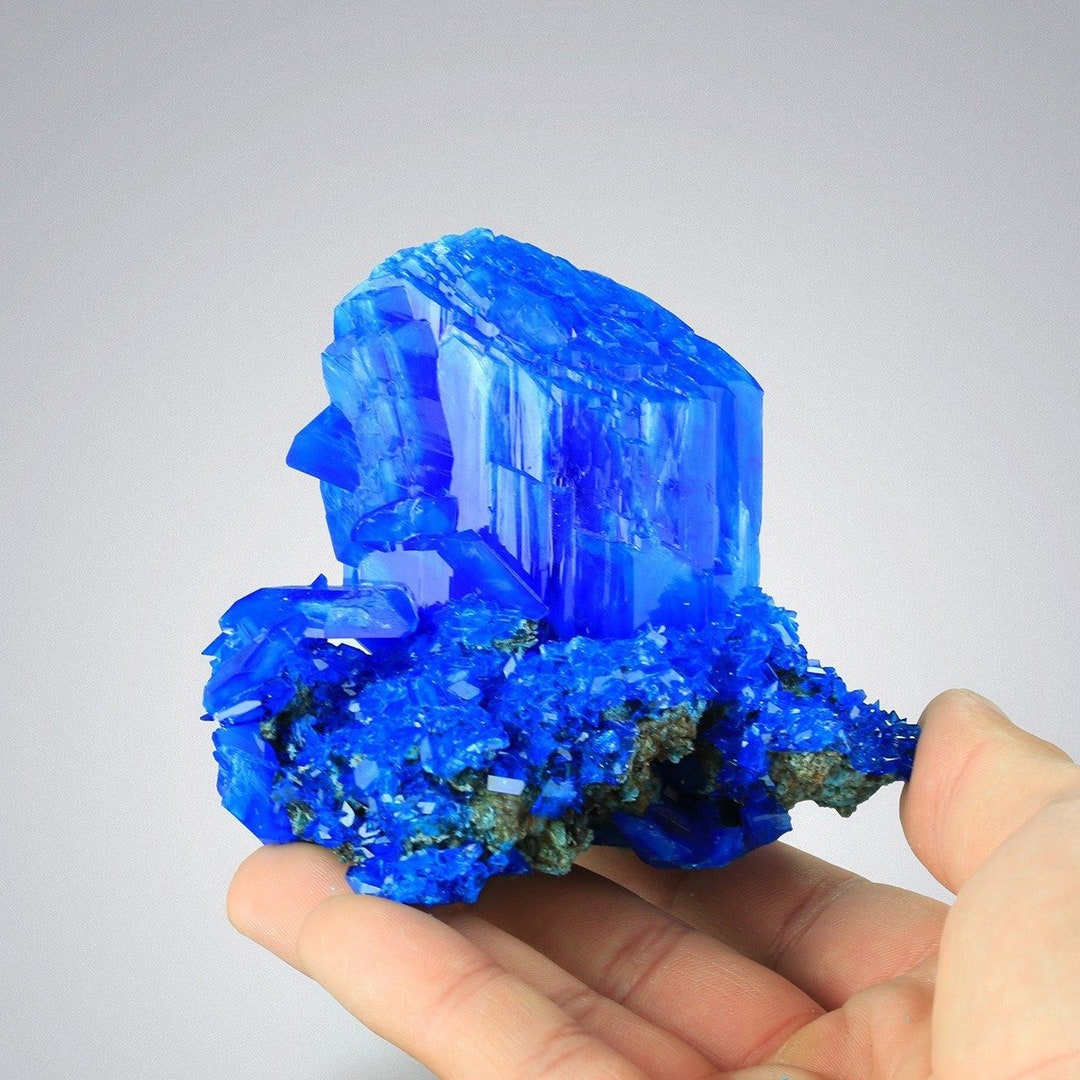 Top XXL Electric Blue CHALCANTHITE Like TANZANITE copper Flower Gift ...
