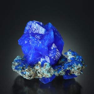 Top! XXL Electric Blue CHALCANTHITE Like TANZANITE "copper Flower" Gift ...