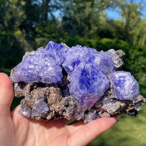 BEAUTIFUL Large Lavender ALUNITE Purple Crystal on MATRIX Rare Specimen ...