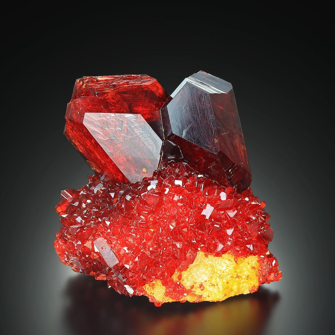 XXL Rare PRUSKITE Ruby Crystal on Matrix Mineral Beautiful - Etsy