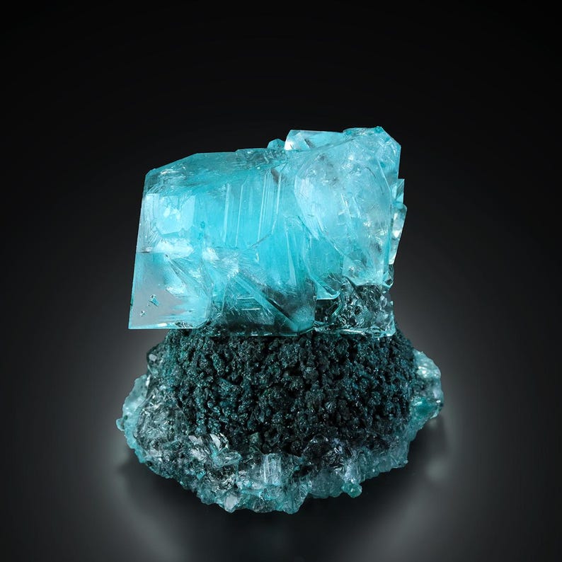 Incredible Aquamarine ALUNITE Crystal on Matrix UV Active GIFT - Etsy
