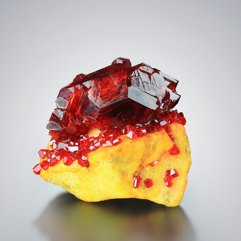 GIFT! Rare PRUSKITE Ruby Crystal on Matrix Mineral Beautiful - Etsy