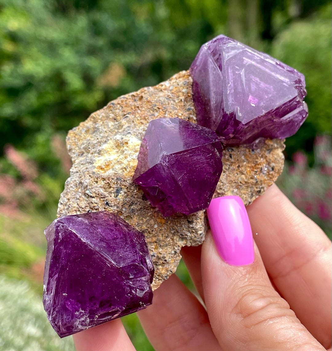 98g Unique Rare ALUNITE Lilac Crystals on Matrix Mineral - Etsy