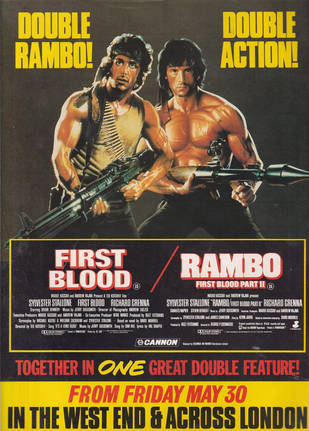 Original Vintage Mini Poster / Magazine Clipping - First Blood / Rambo ...