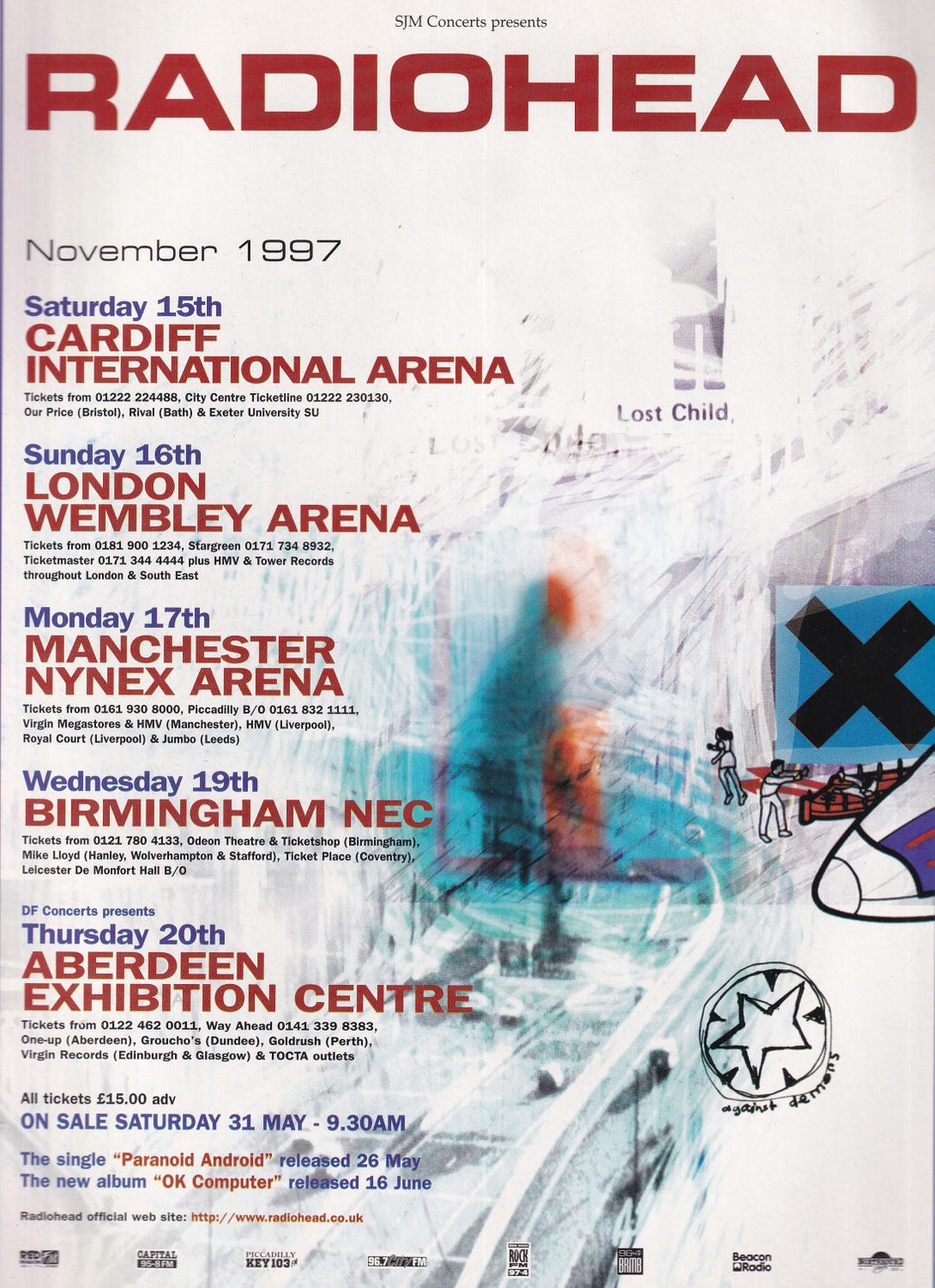 Original Vintage Mini Poster / Magazine Clipping - Radiohead 1997 UK ...