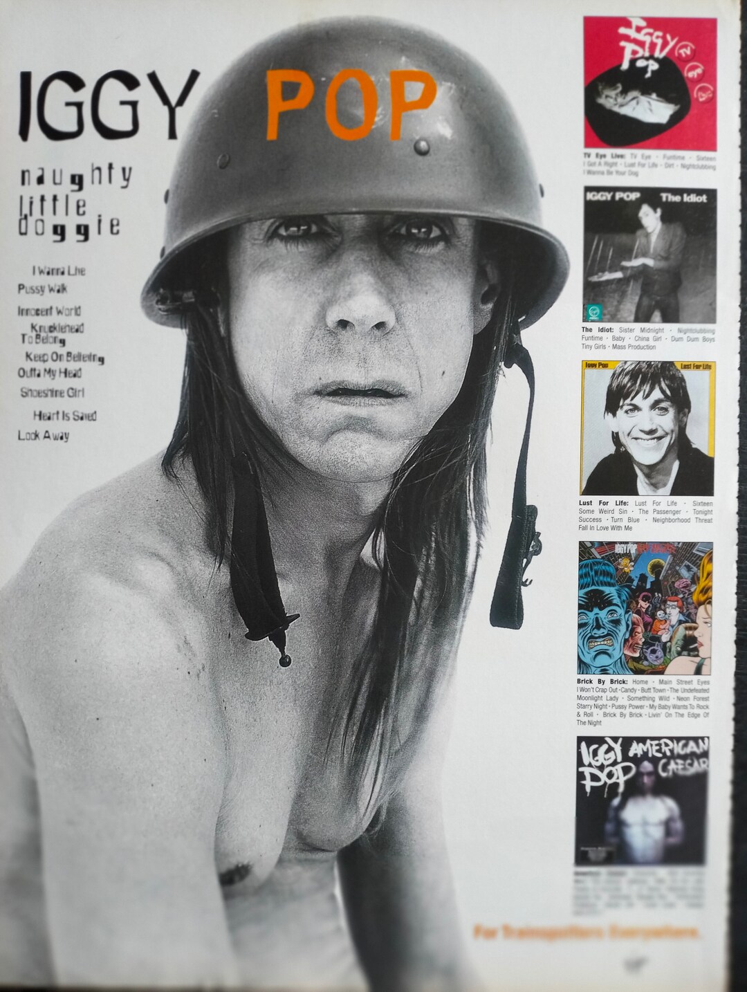 Original Vintage Mini Poster / Magazine Clipping Iggy Pop Naughty ...
