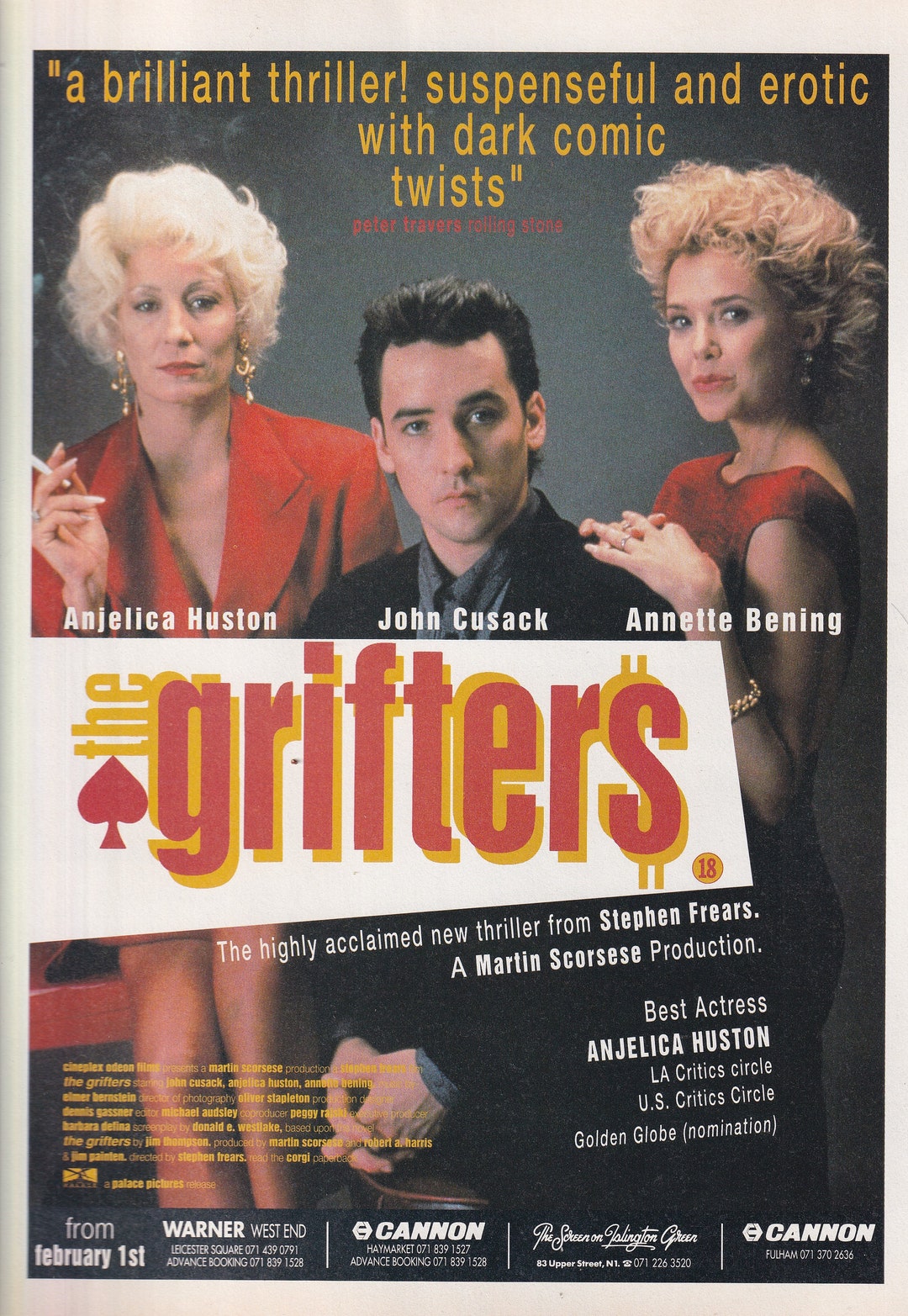 Original Vintage Mini Poster / Magazine Clipping - the Grifters - Etsy